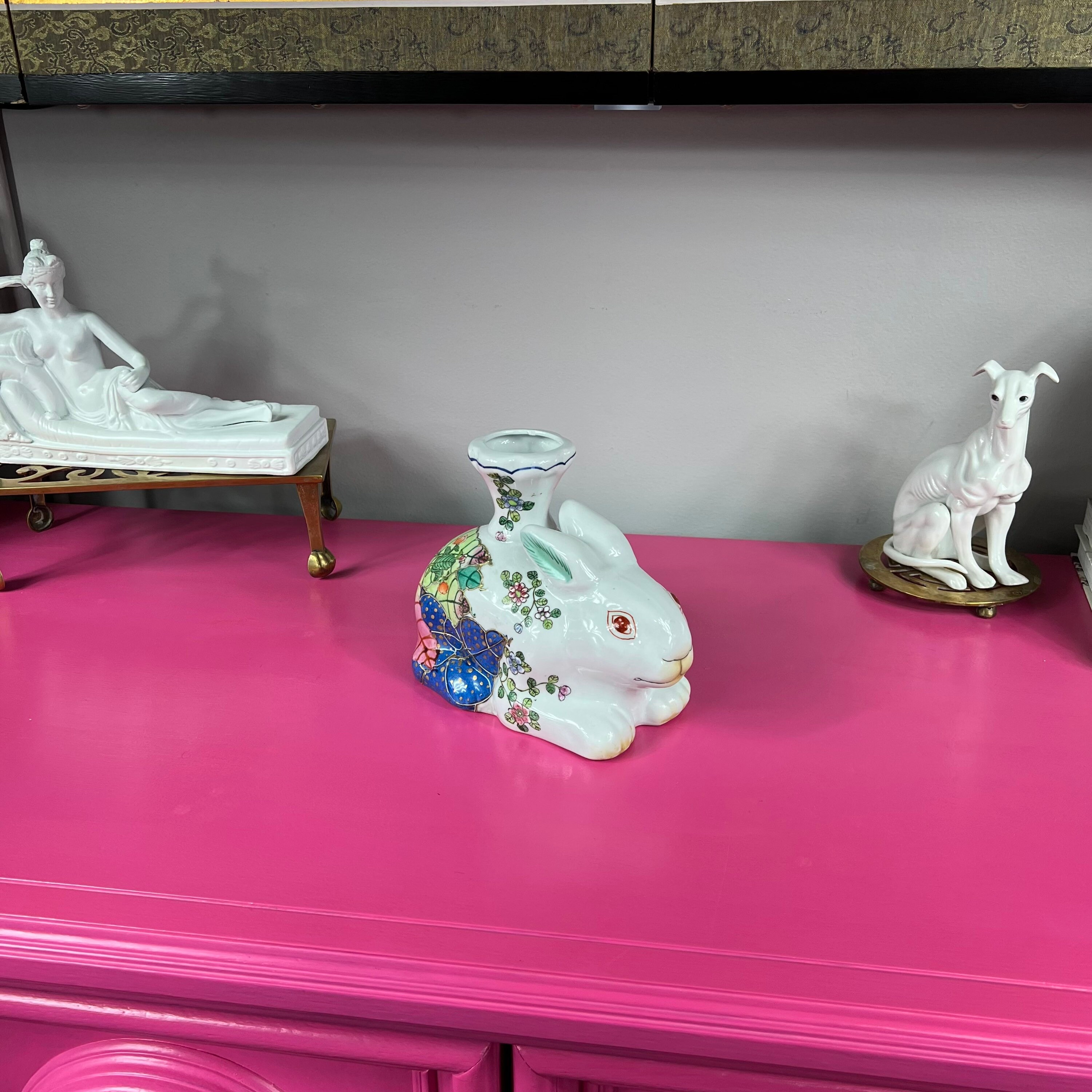 Vintage Tobacco Leaf Rabbit Bunny Chinoiserie - Etsy