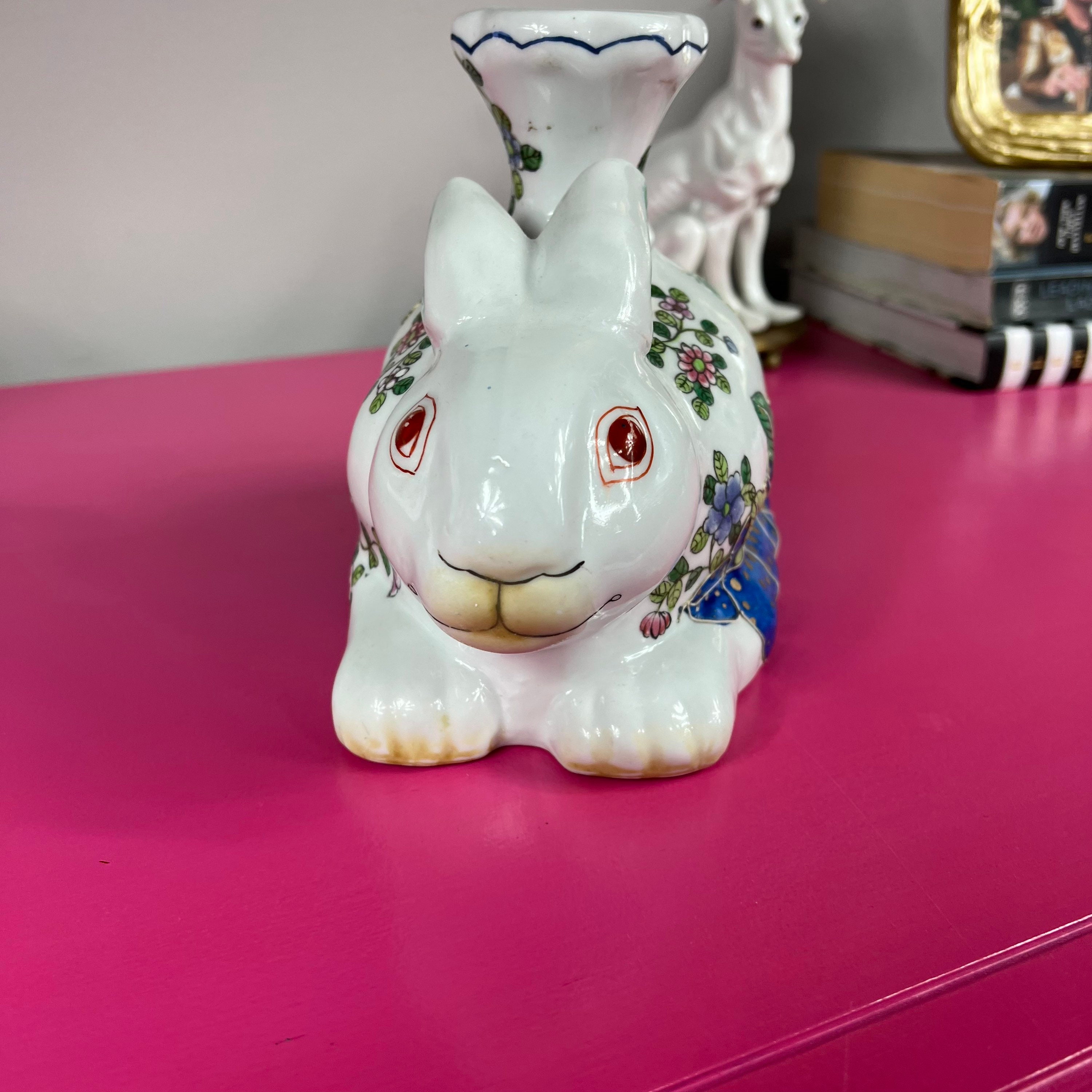 Vintage Tobacco Leaf Rabbit Bunny Chinoiserie - Etsy