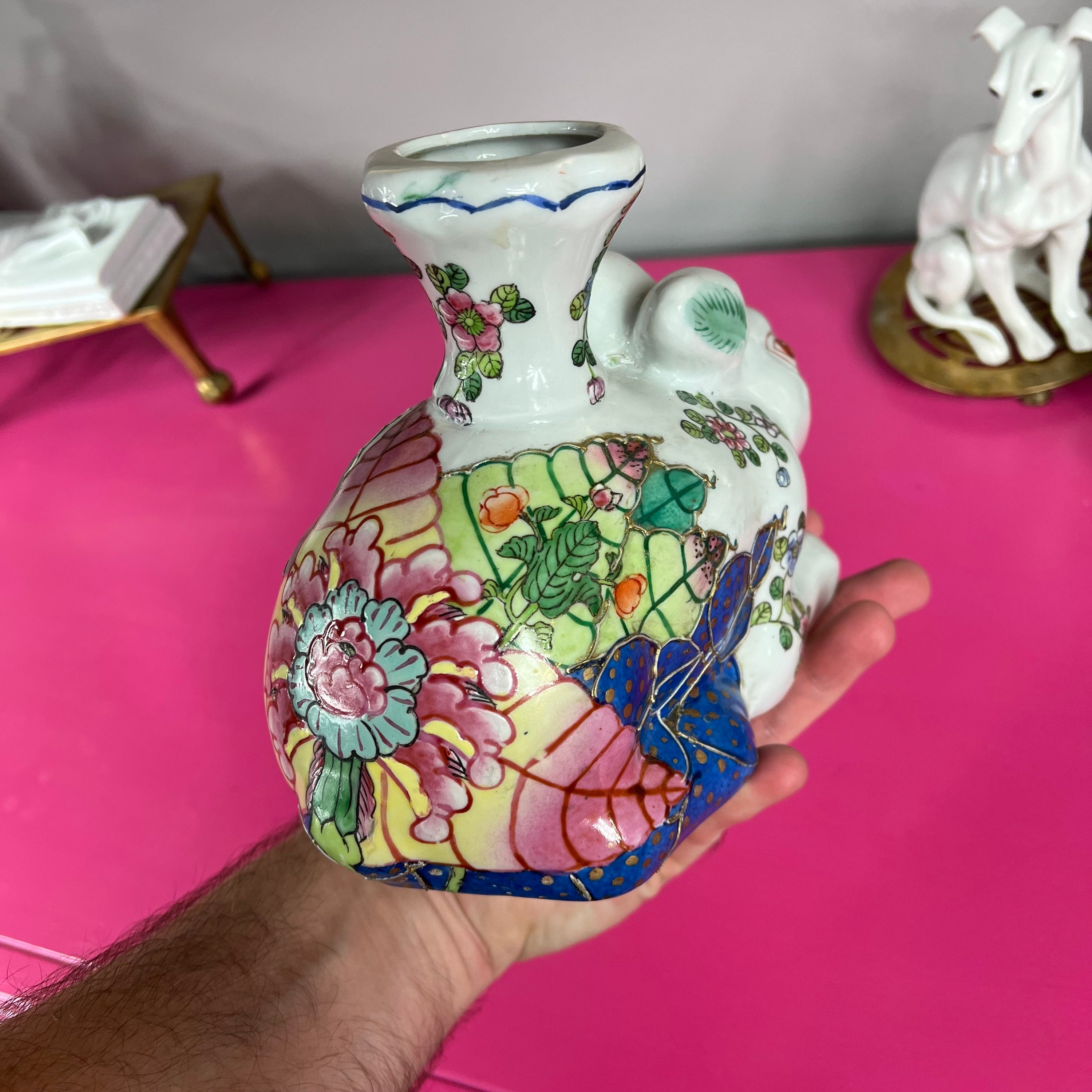 Vintage Tobacco Leaf Rabbit Bunny Chinoiserie - Etsy