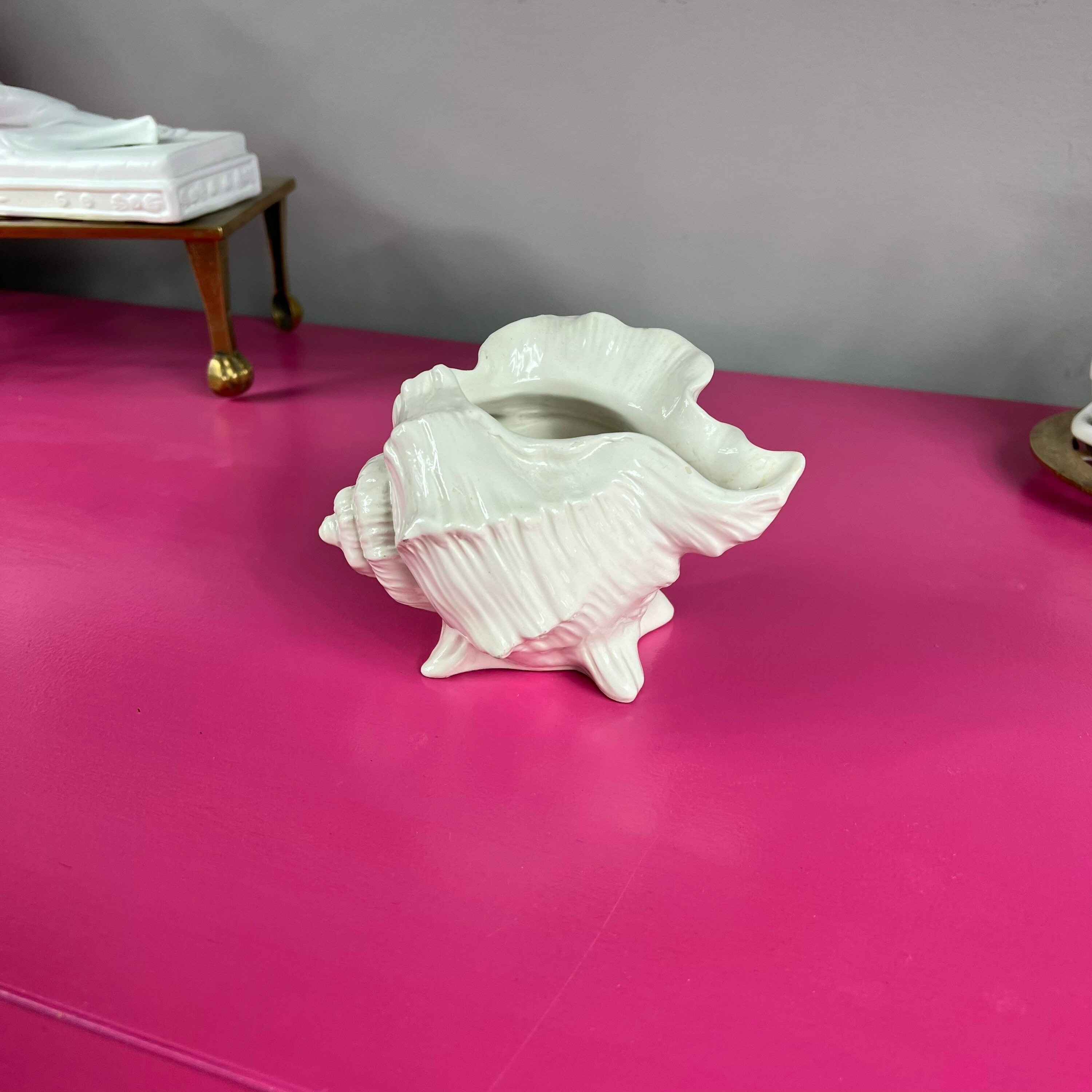 Vintage Conk Shell Seashell Planter small Made in Italy - Etsy