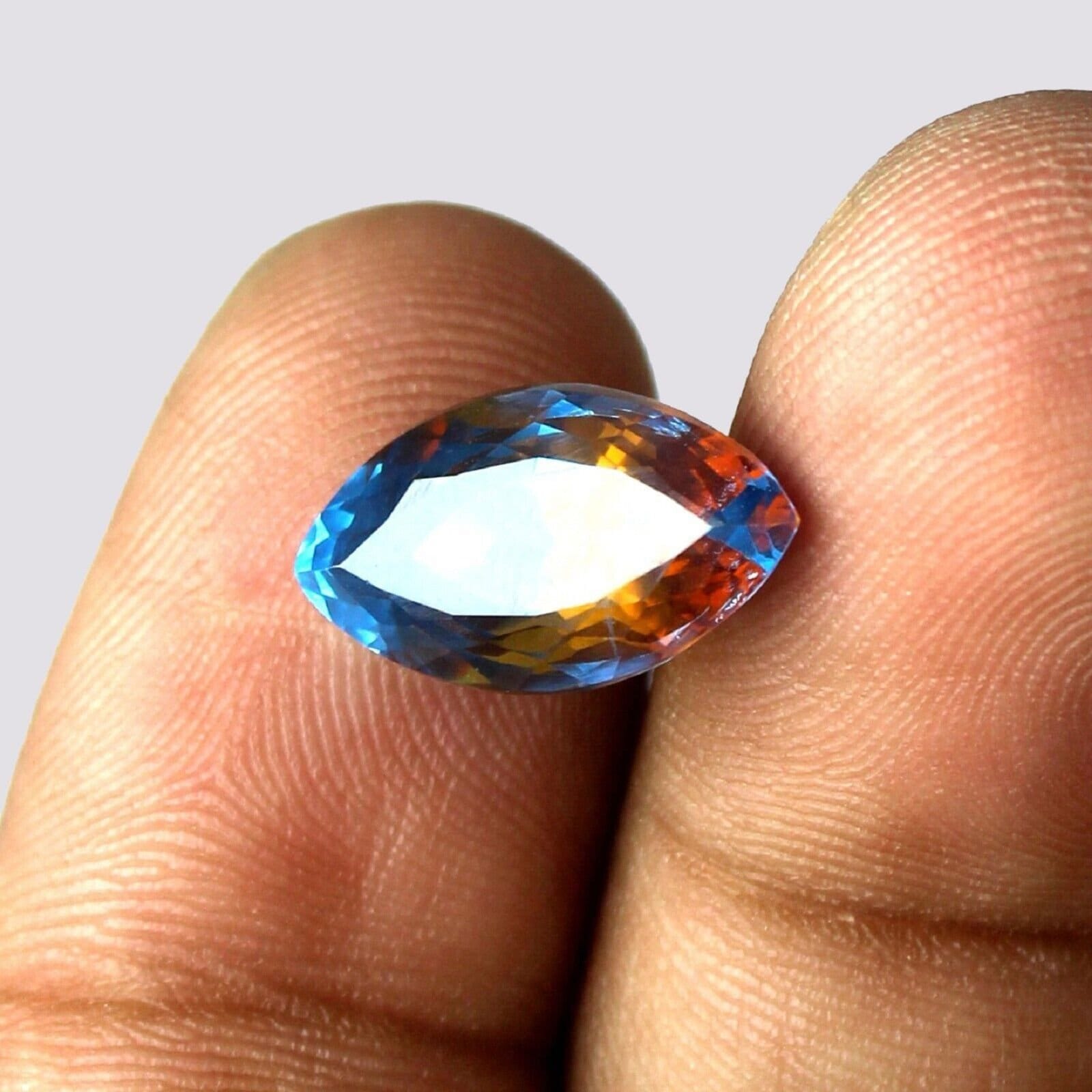 Certified 7-8 Ct Ceylon Natural Pitambari Sapphire Bi-color Marquise ...