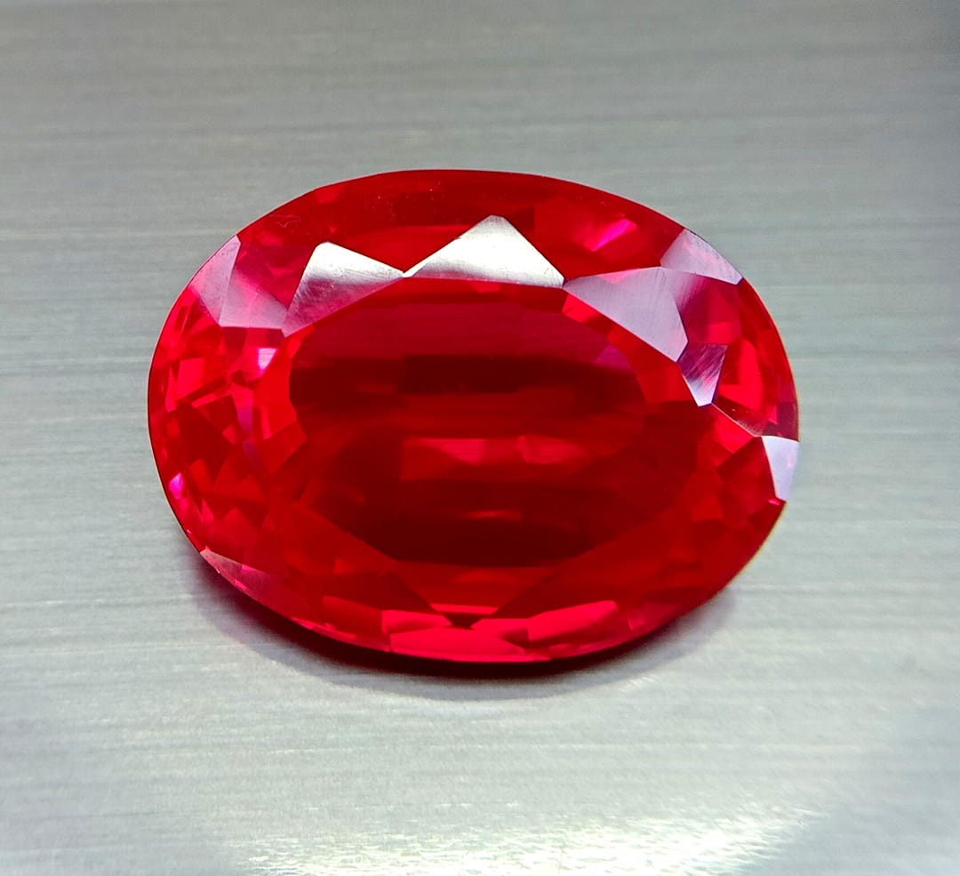 Certified Natural Burma Ruby 55 Ct AA+ Oval Cut Large Loose Gemstone ...