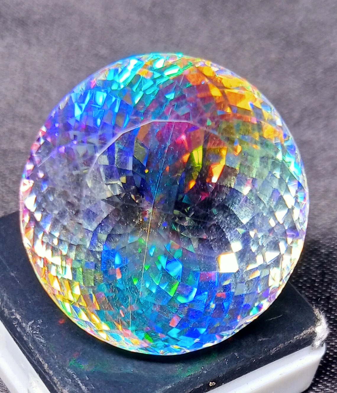 AA++ Mystic Topaz Loose Gemstone Mystic Round Shape 70.50 Ct Mystic ...