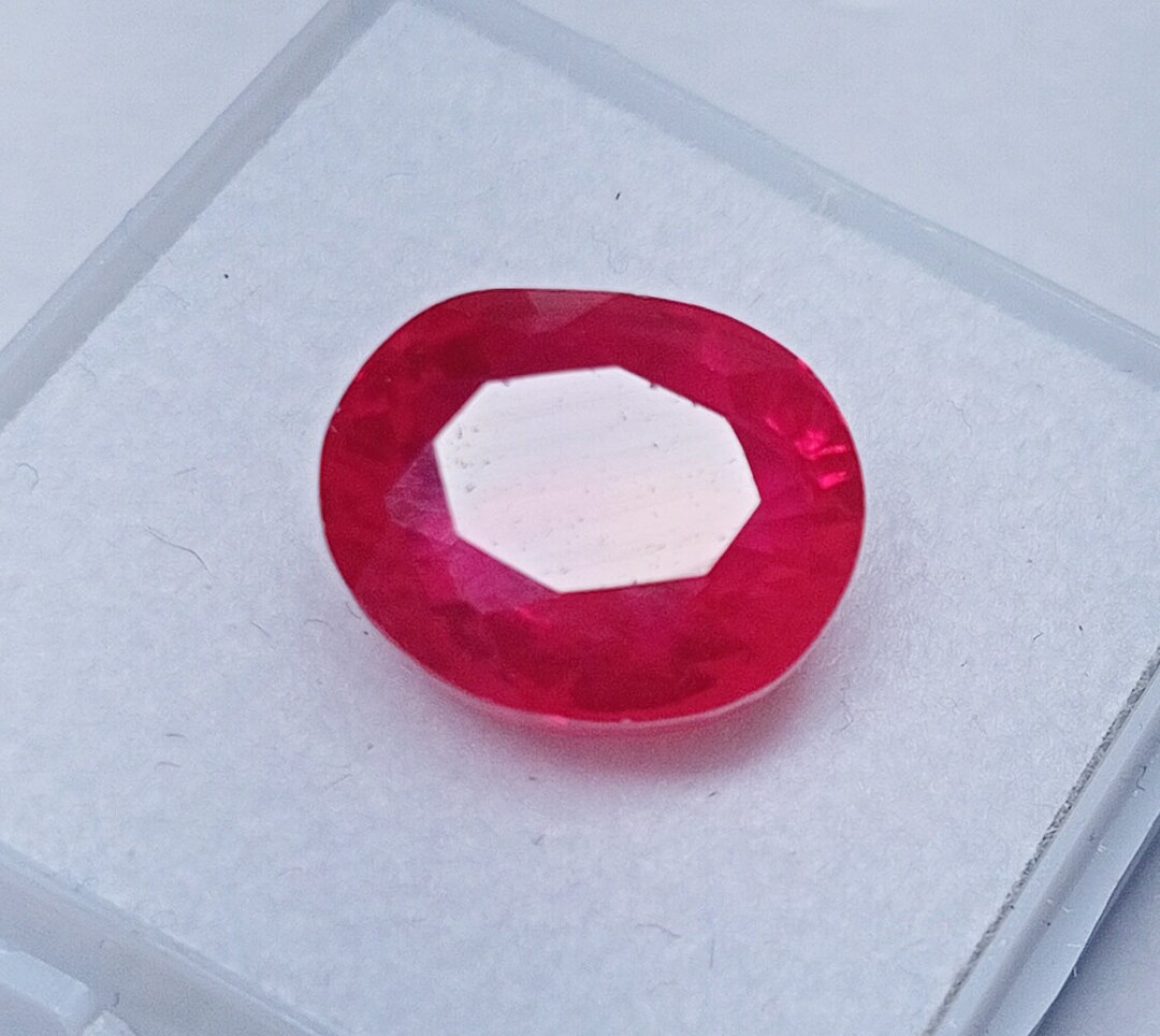 Natural Burmese Red Ruby Certified Ruby Oval Cut Ruby 8.50 CT Ruby ...