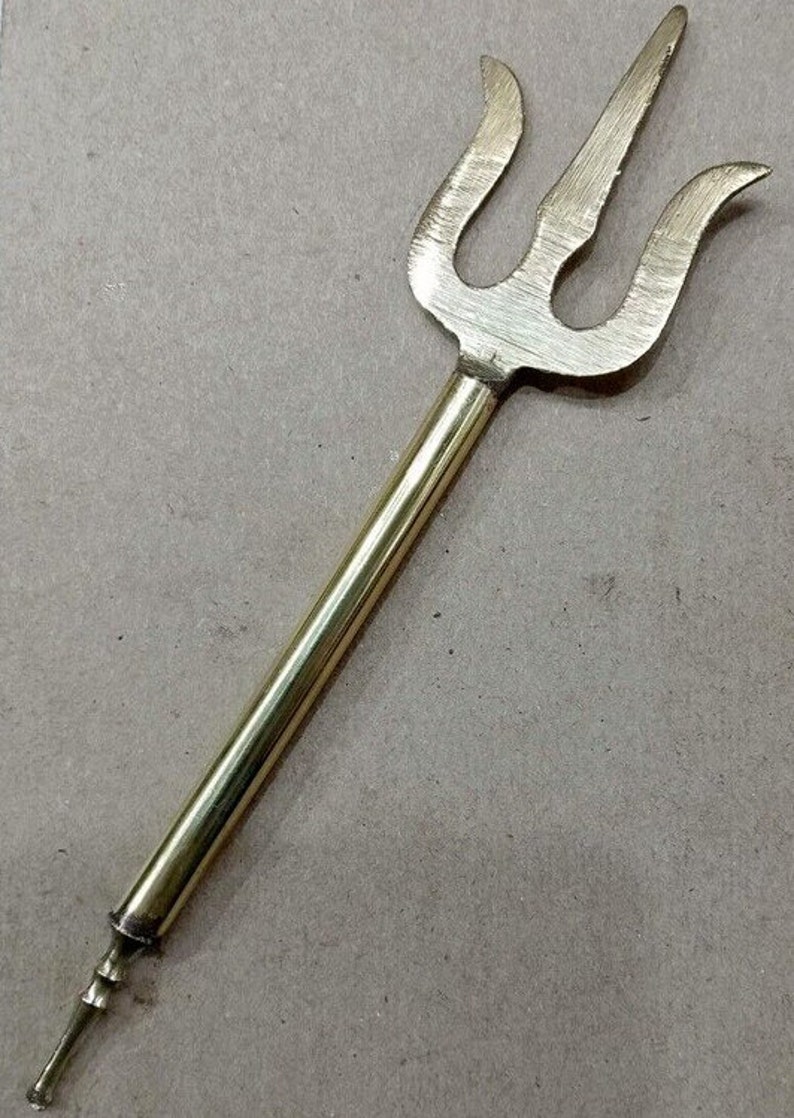 Hindu Religious Lord Shivas Trishul Trident Assembled Trishool Small ...