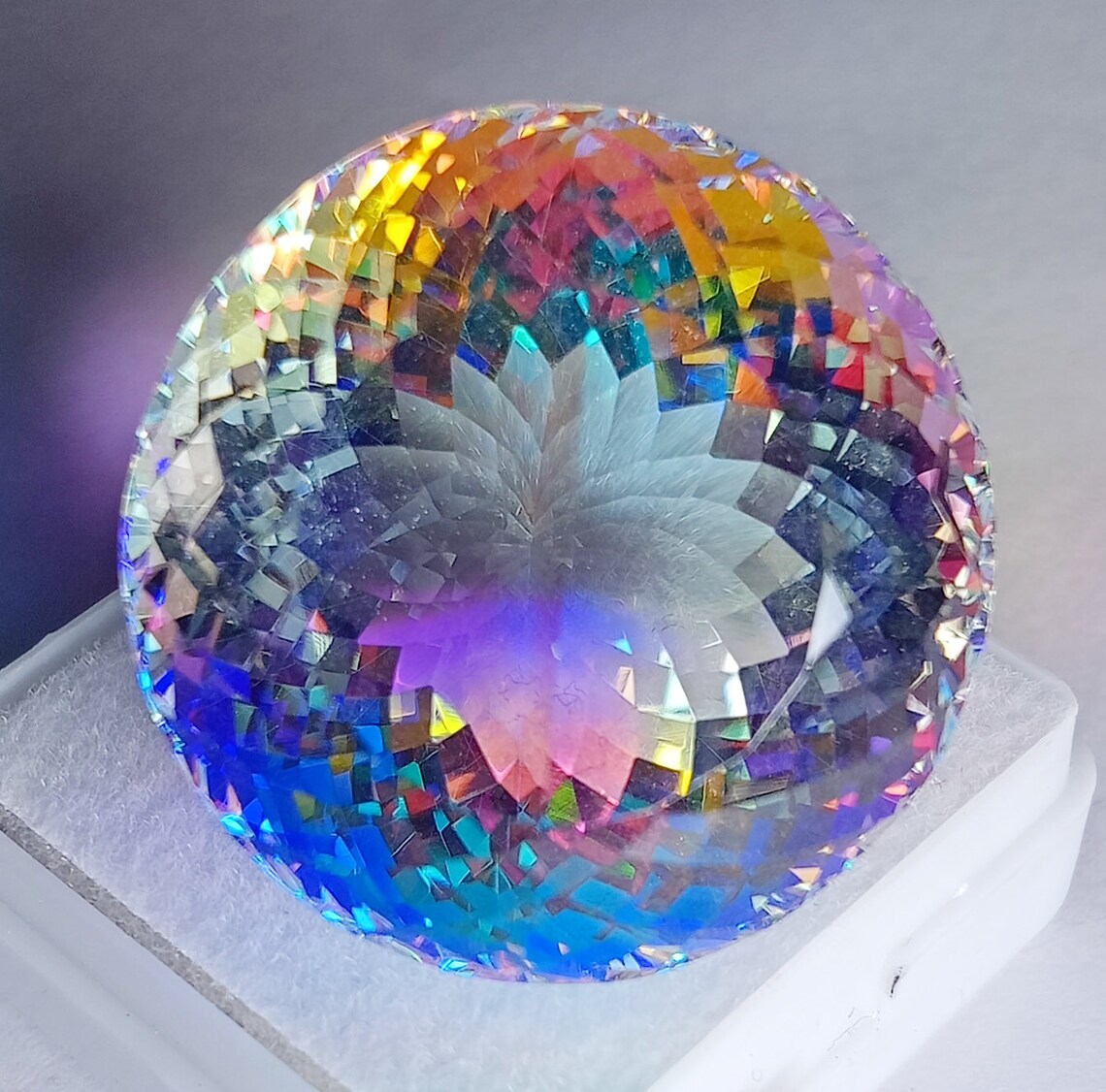 AA++ Mystic Topaz Loose Gemstone Mystic Round Shape 70.50 Ct Mystic ...
