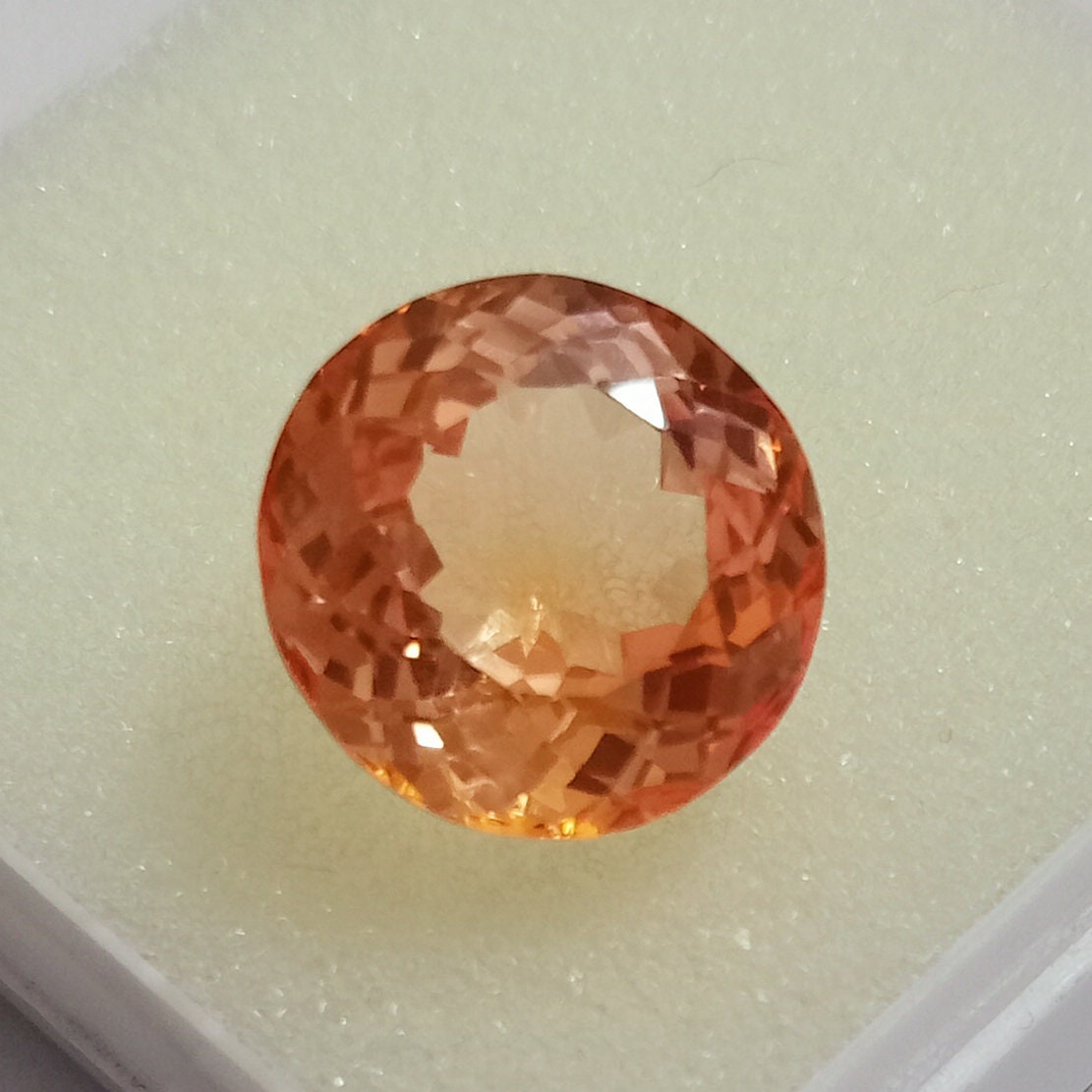 Bi-color Yellow-orange Sphalerite Gemstone Round Cut AAA Flawless 13.70 ...