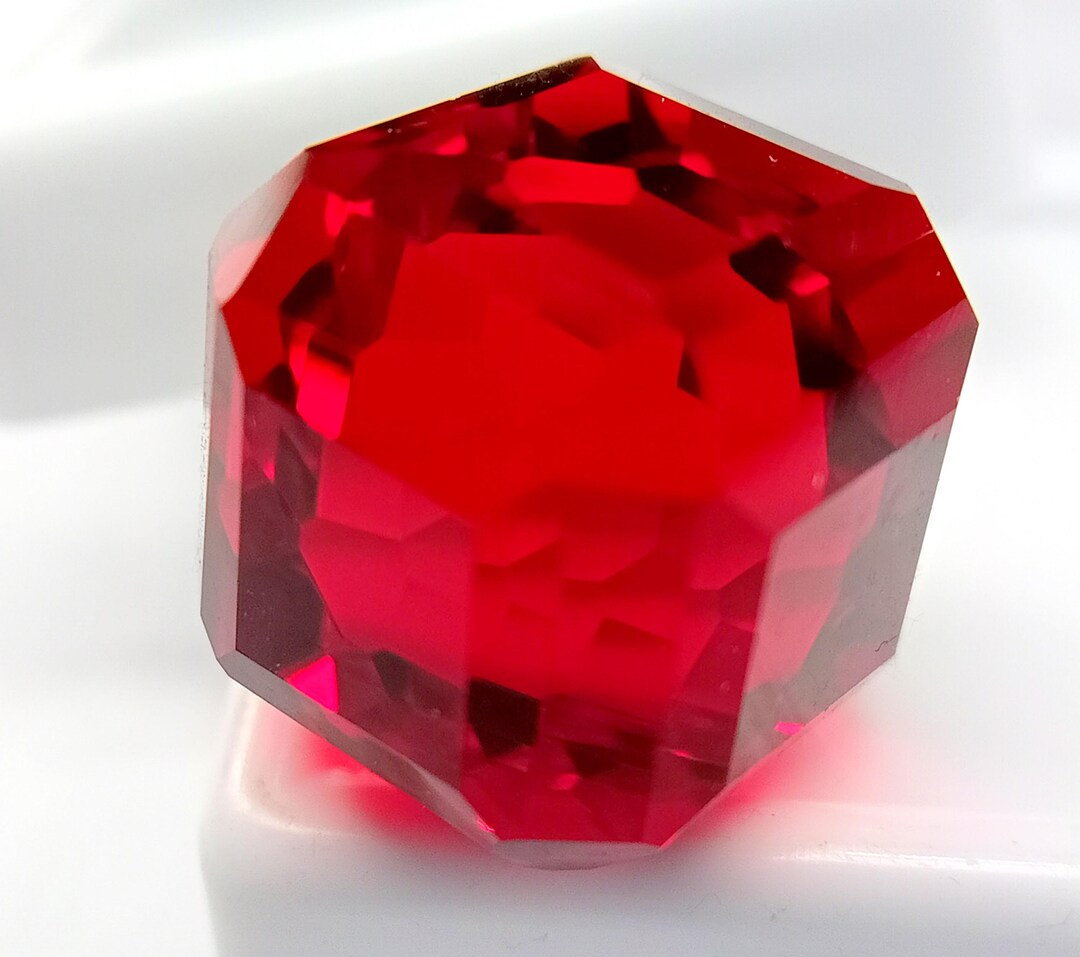 Certified Natural Cube Shape Red Topaz 28.40 CT Loose Gemstone From ...
