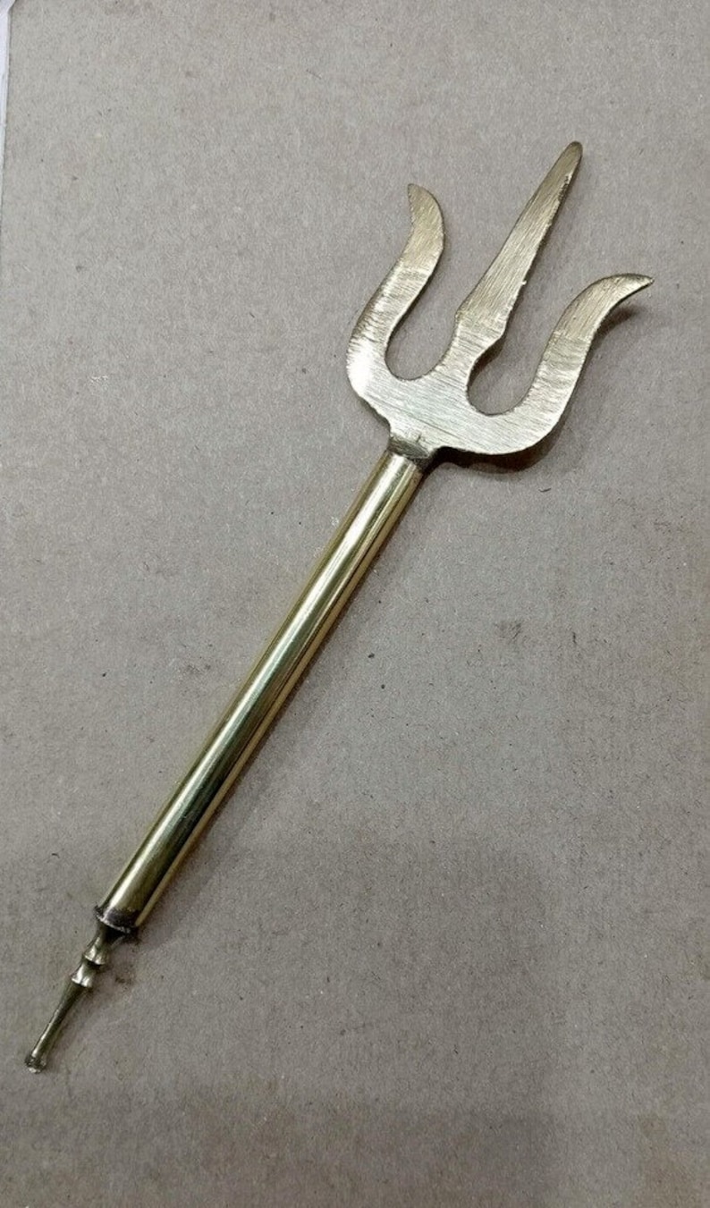 Hindu Religious Lord Shivas Trishul Trident Assembled Trishool Small ...