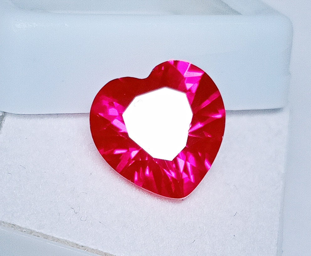 Heart Cut Shape Blood Red Ruby 7.40 Ct. AAA Flawless Mozambique ...