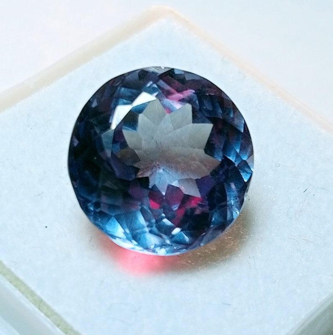 8.35 Ct Natural Alexandrite Round Cut Faceted Multi Color Changing ...