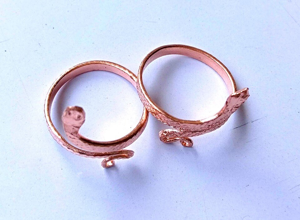 Consecrated Sadhguru Copper Snake Ring Spiritual Ring Copper Ring Sarpa ...