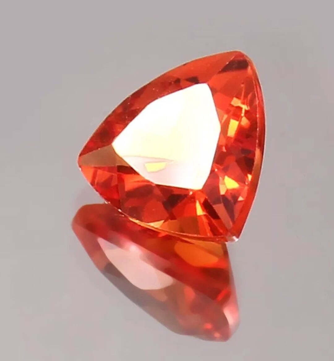 Natural Mexican Fire Opal Red Orange Loose Gemstone Trillion Cut 9 Ct ...