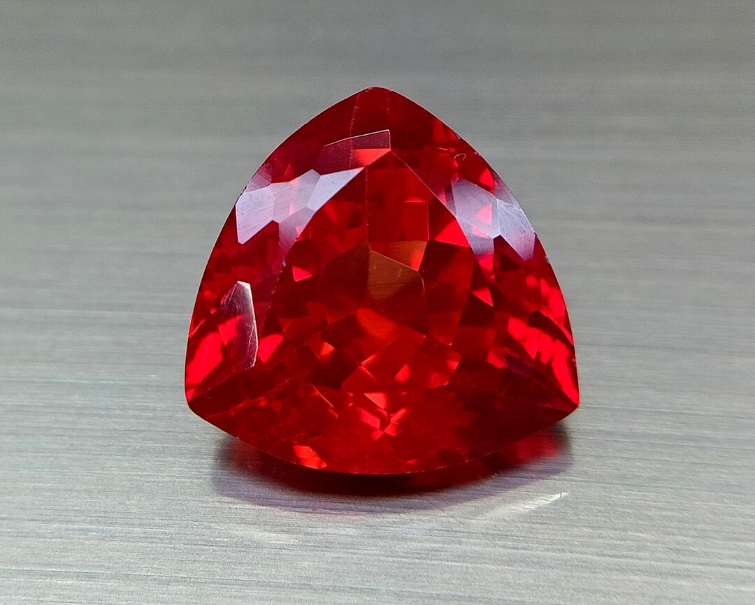 Natural Fire Opal Red Orange Mexican Loose Gemstone Trillion Cut 11 Ct ...