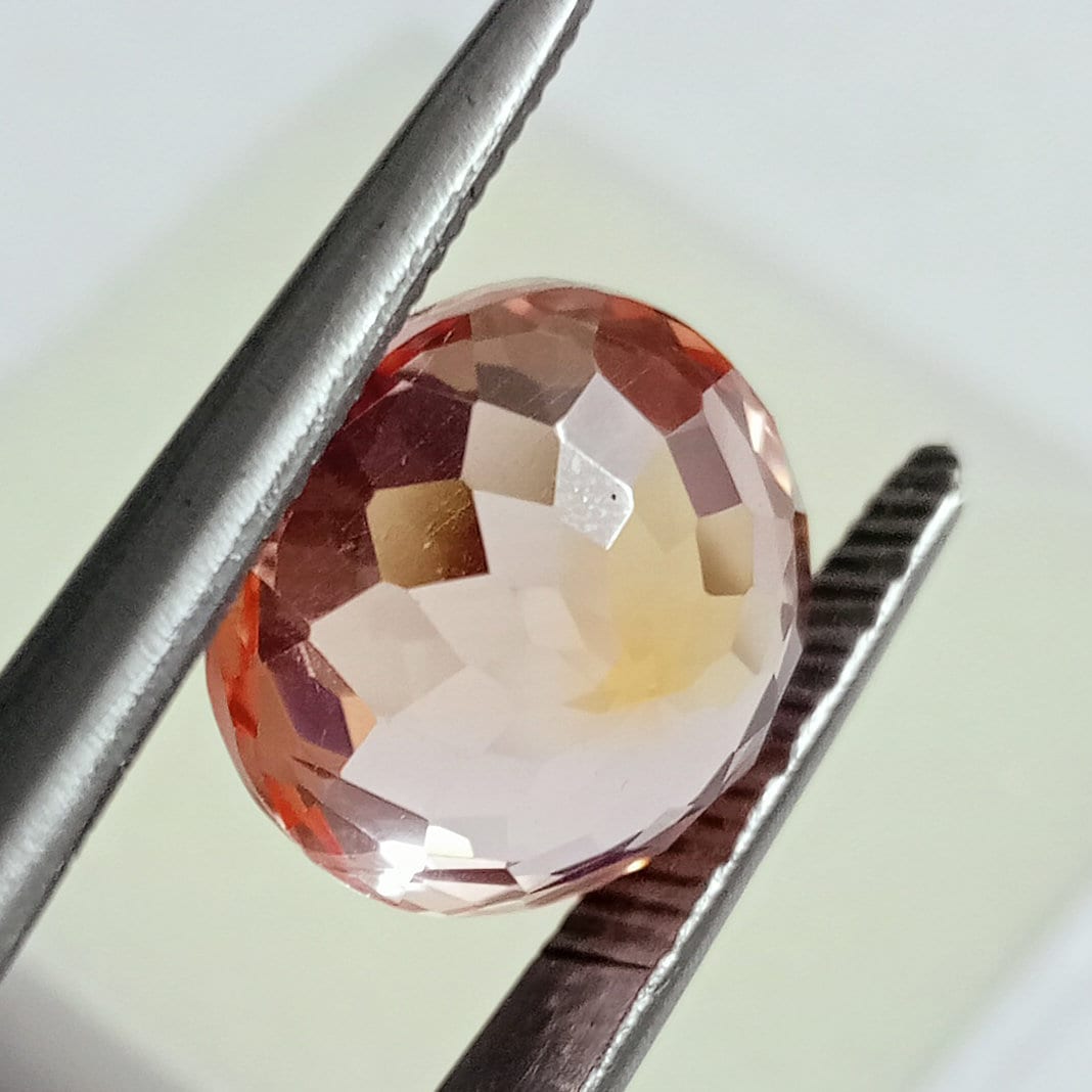 Bi-color Yellow-orange Sphalerite Gemstone Round Cut AAA Flawless 13.70 ...