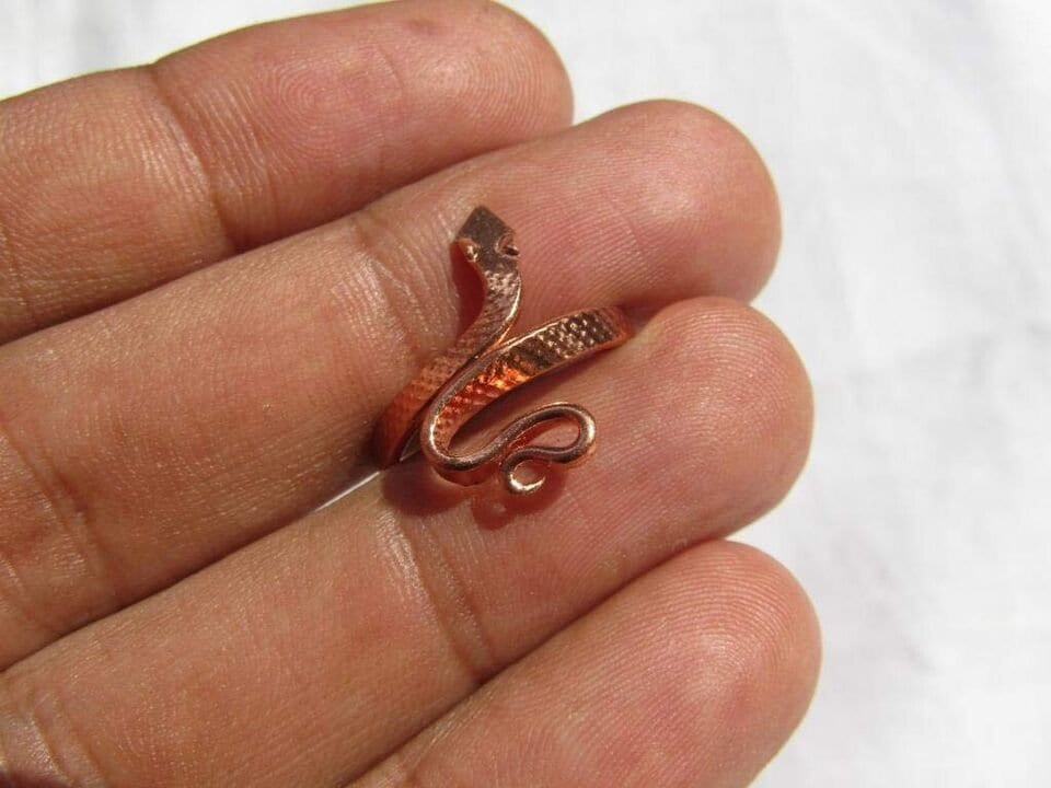 Consecrated Sadhguru Copper Snake Ring Spiritual Ring Copper Ring Sarpa ...