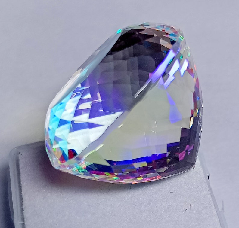 AA++ Mystic Topaz Loose Gemstone Mystic Round Shape 70.50 Ct Mystic ...