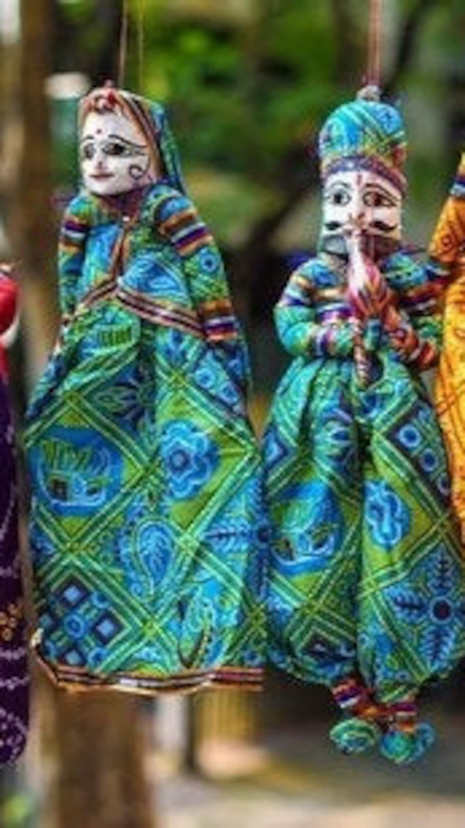 Rajasthani Handmade Puppet Kathputli Pair | Etsy