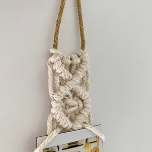 Macrame Polaroid Photo Holder | Boho Car Accessories, Picture Frame - Etsy