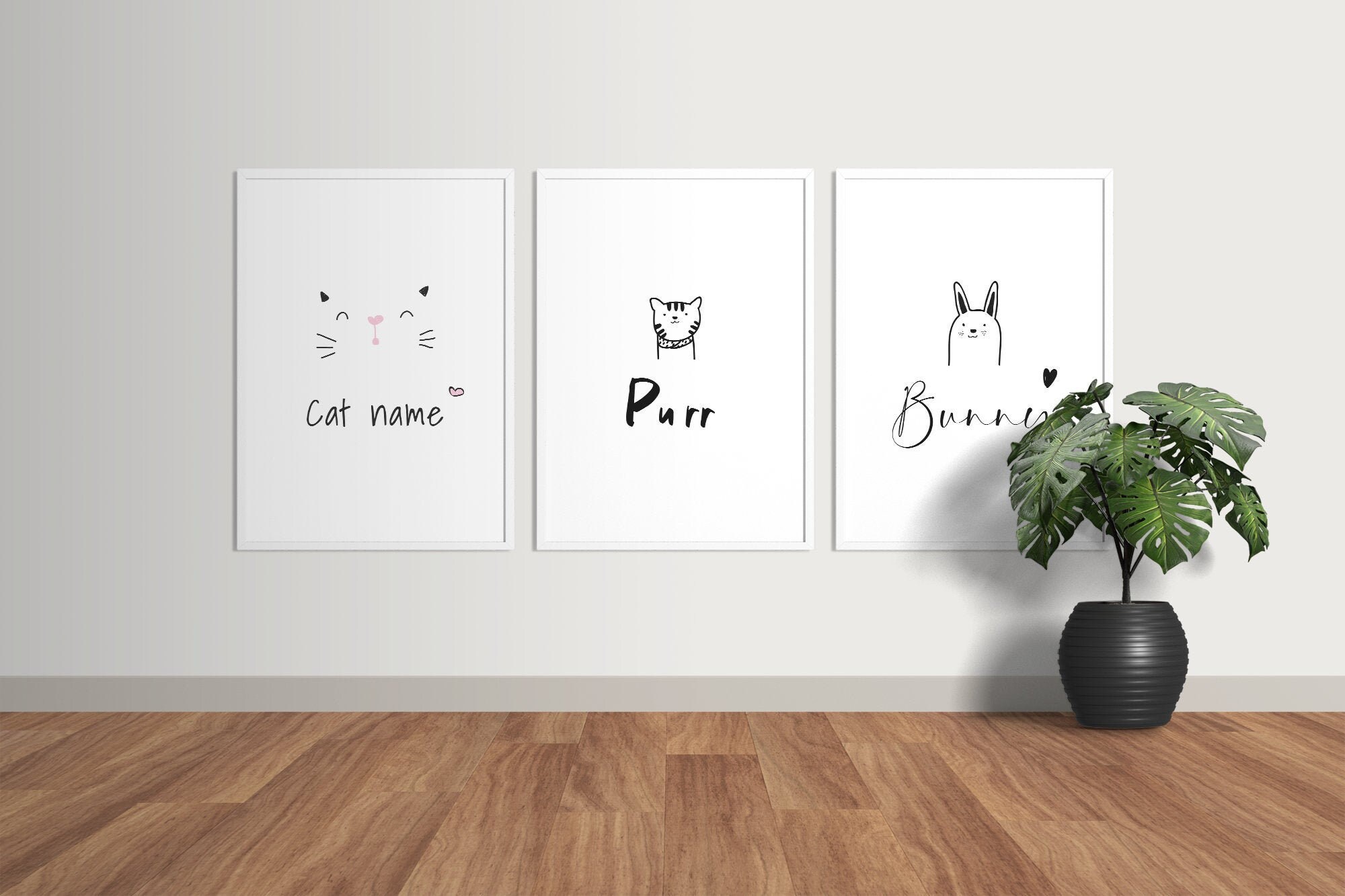 Personalized Custom Cat Name Print | Wall Art Digital Download - Etsy