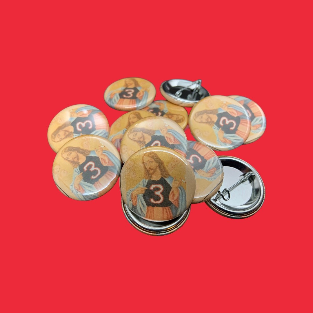 Jesus Button but Its a Jesus Who is Rad as Hell - Etsy