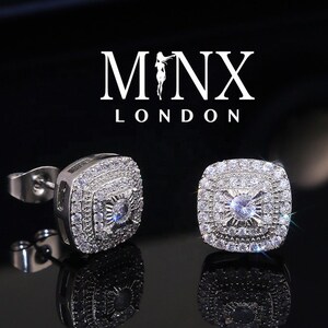 Iced Out Earrings Diamond Earrings Womens Earrings - Etsy UK