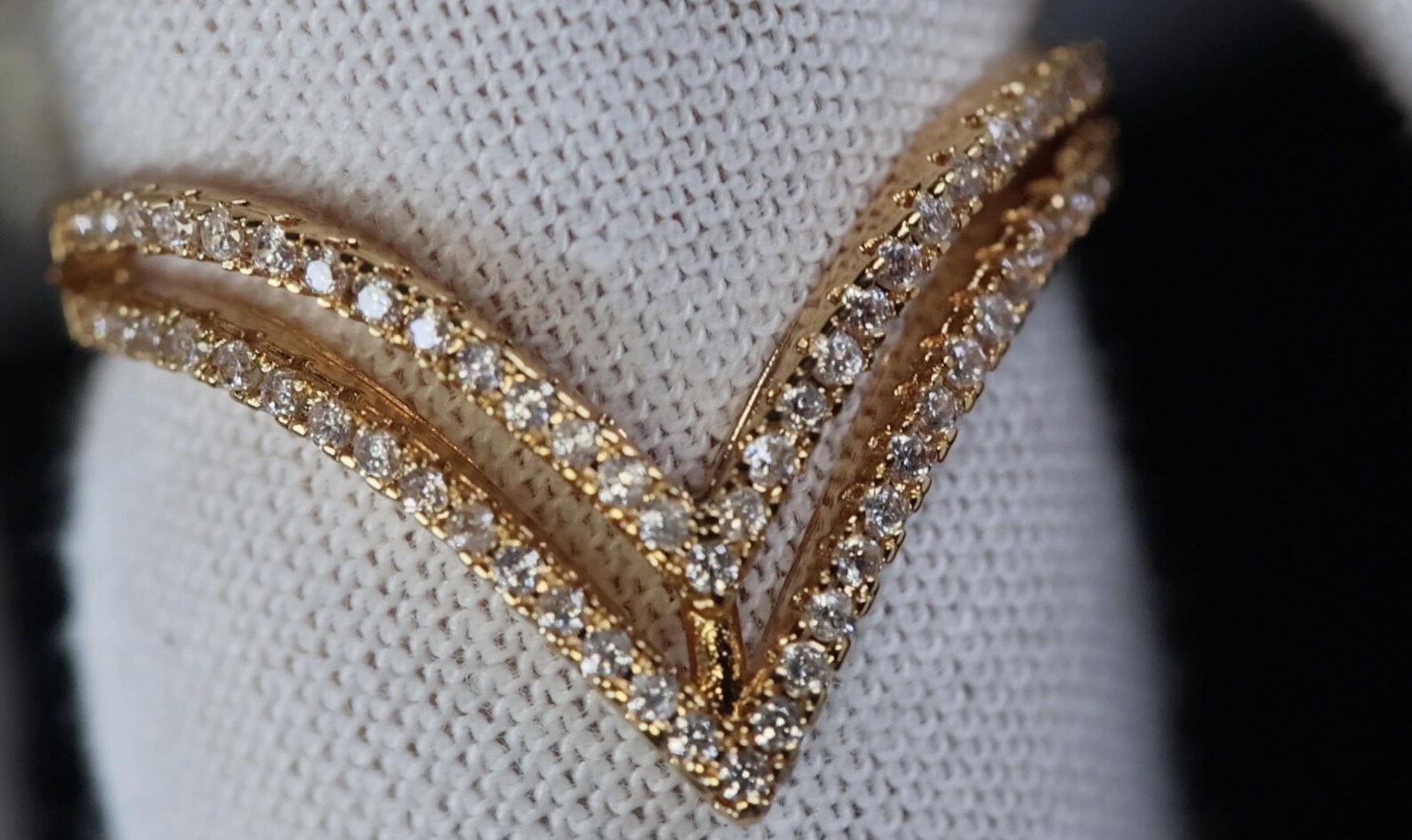 Gold Wishbone Diamond Ring | Wishbone Ring | Gold Wishbone Ring ...