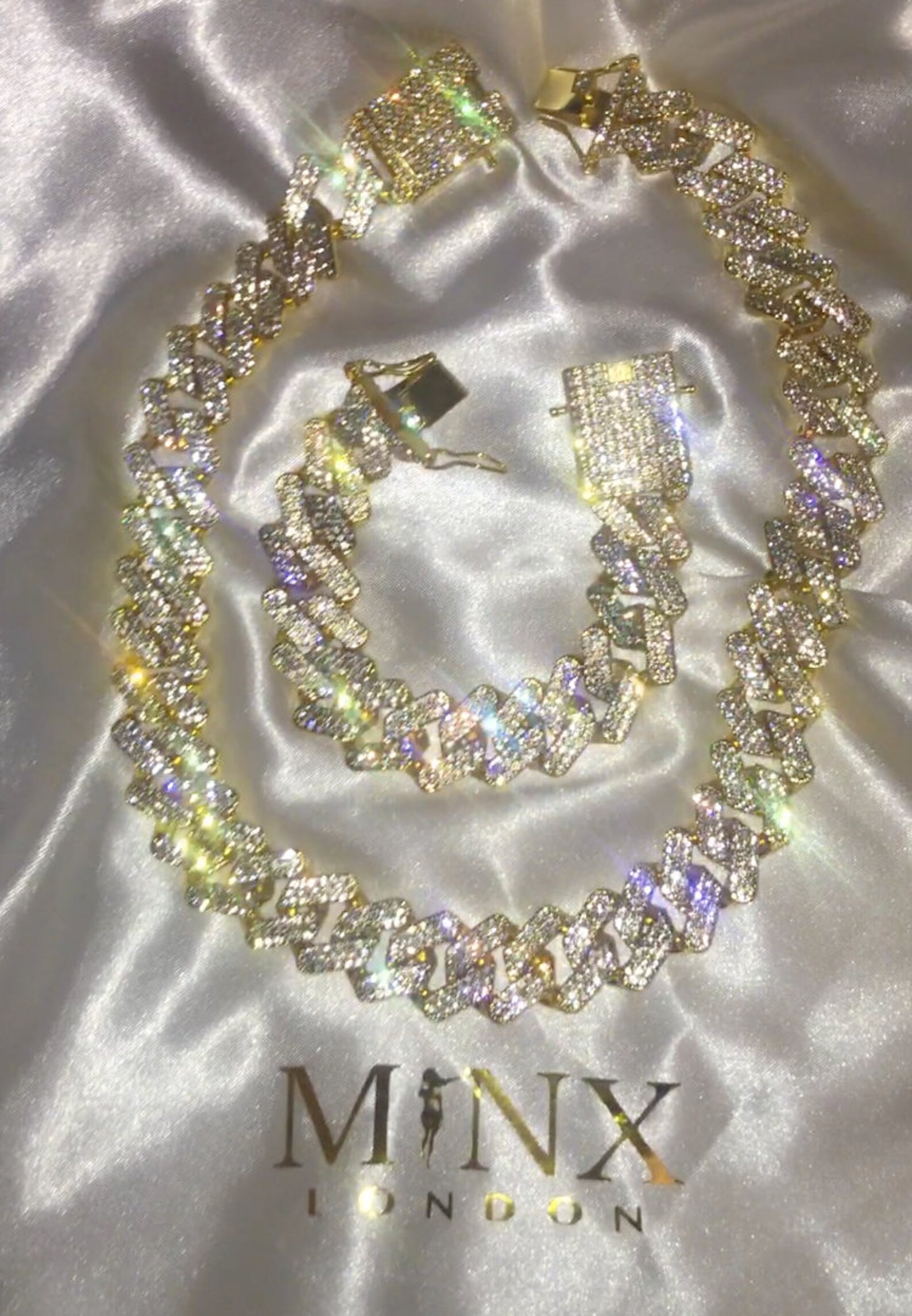 Iced Out Chain Gold Iced Out Chain Iced Out Necklace - Etsy UK