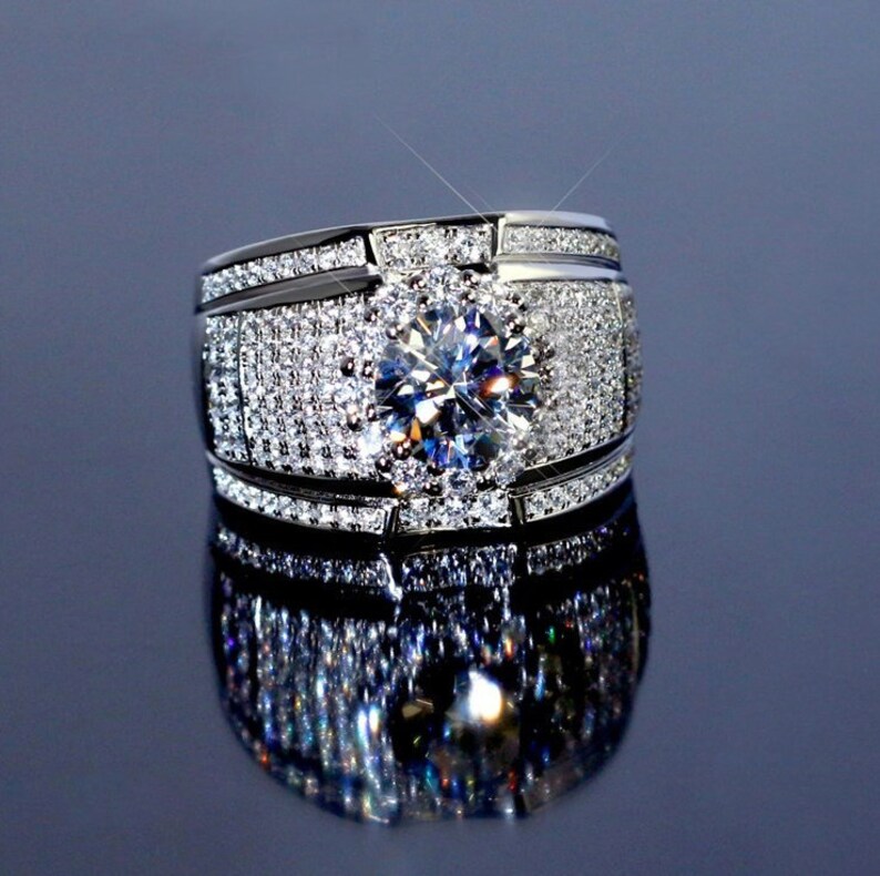 Iced Out Ring / Mens Iced Out Rings / Womens Iced Out Ring | Etsy