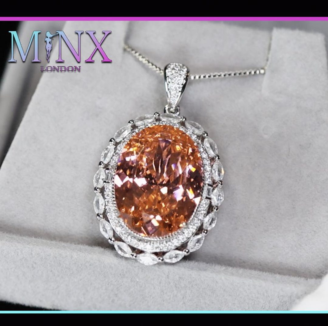 Champagne Diamond Pendant | Champagne Oval Diamond Pendant | Womens ...