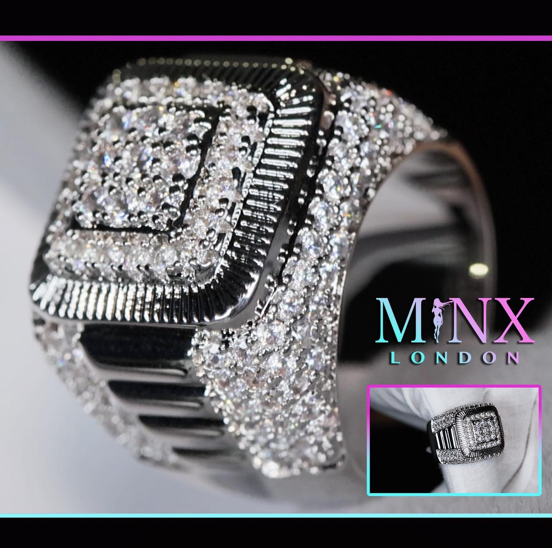 Mens Iced Out Ring | Mens Big Ring | Iced Out Rings | Big Diamond Ring ...