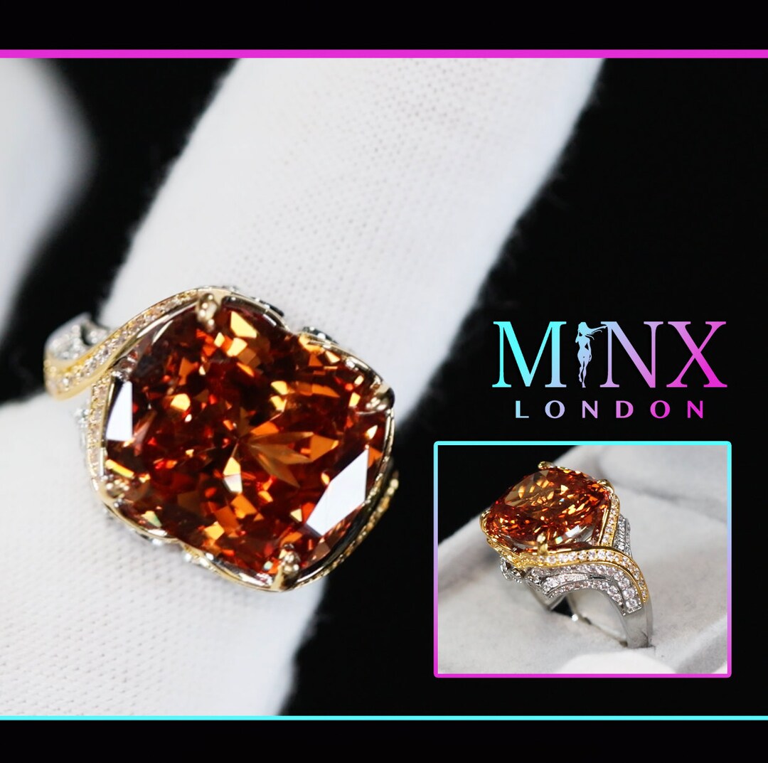 Champagne Diamond Ring | Mens Champagne Diamond Ring | Womens Big ...