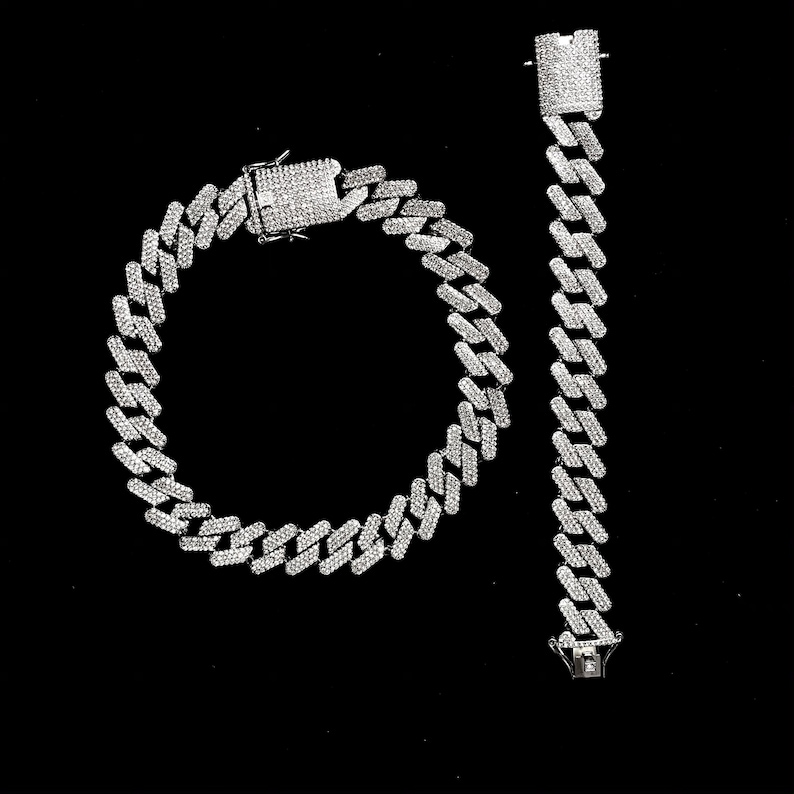 Iced Out Chain Iced Out Necklace Iced Out Bracelet - Etsy