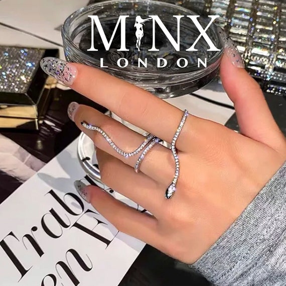 Snake Ring Silver Snake Ring Snake Shape Ring Diamond - Etsy