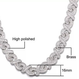 Infinity Link Chain Iced Out Chain Iced Out Necklace Mens Diamond ...
