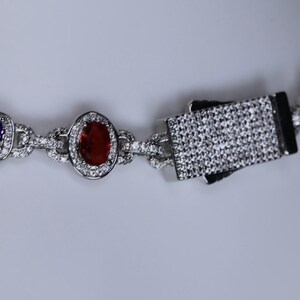 Rainbow Diamond Necklace | Rainbow Diamond Chain | Multi Coloured ...