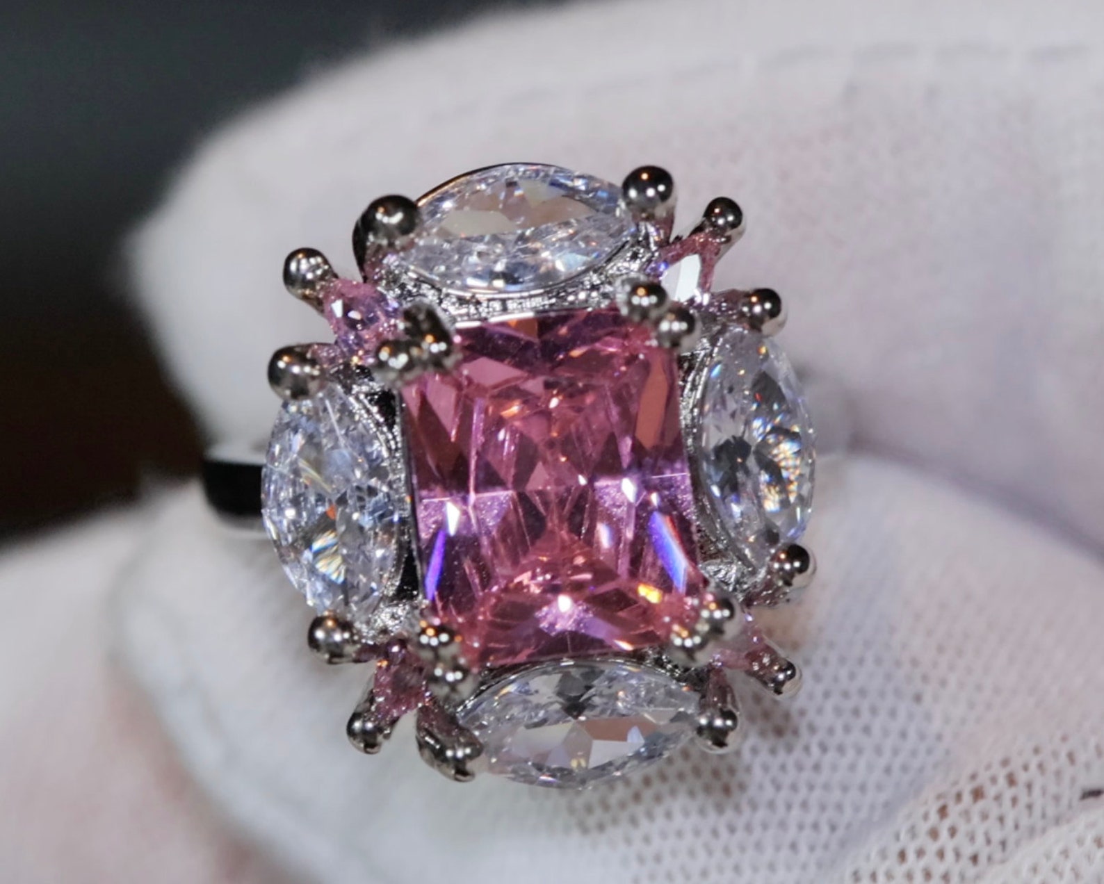 Pink Diamond Ring | Pink Diamond Engagement Ring | Womens Pink Diamond ...