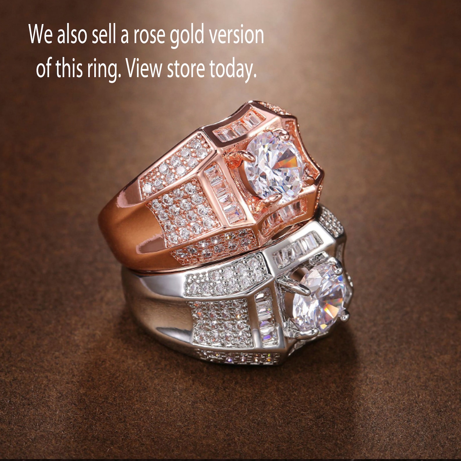 Iced Out Ring Mens Iced Out Rings Womens Iced Out Ring - Etsy