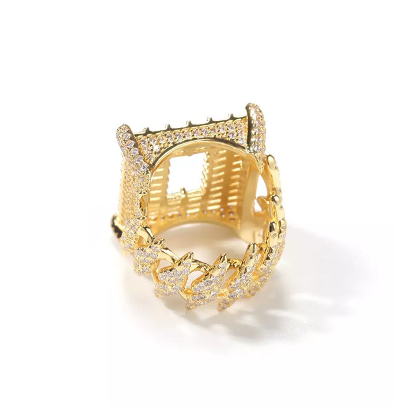 Iced Out Ring Mens Iced Out Rings Big Iced Out Ring Iced | Etsy