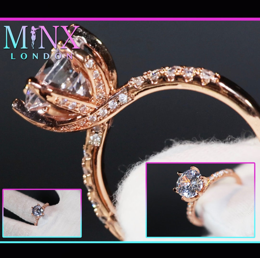 Womens Rose Gold Ring | Rose Gold Engagement Ring | Diamond Engagement ...