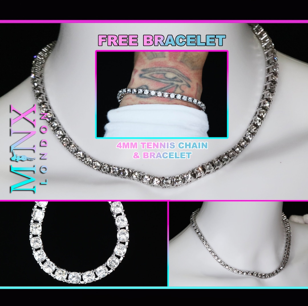 Tennis Chain Tennis Bracelet Tennis Necklace Mens Tennis Chain Womens ...