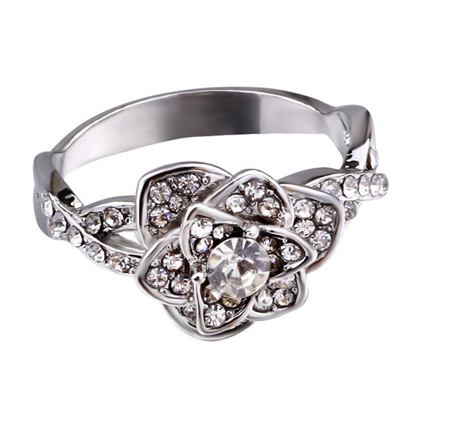 Flower Shape Ring Rose Ring Rose Gold Ring Womens Flower - Etsy UK