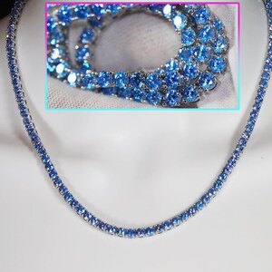 Tennis Chain | Blue Diamond Tennis Chain | Tennis Necklace | Mens ...