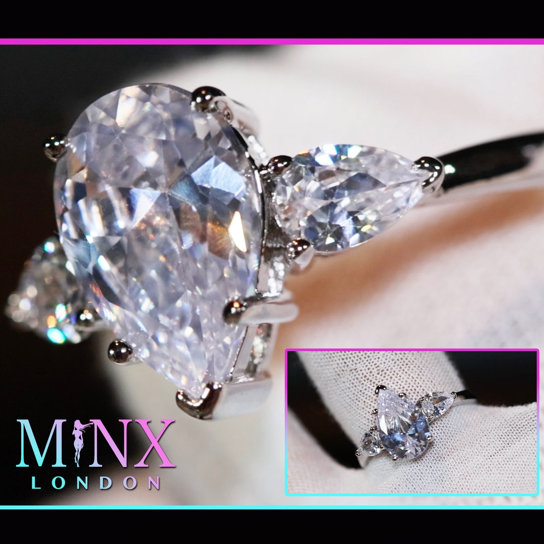 Womens Pear Cut Diamond Ring | Teardrop Engagement Ring | Tear Drop ...