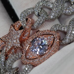 Iced Out Chain Iced Out Necklace Infinity Link Chain Hip Hop Chain Mens ...