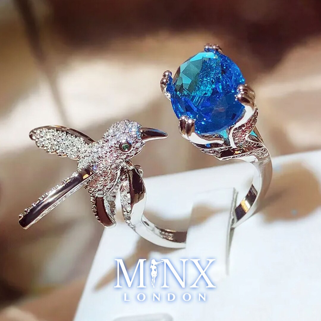 Diamond Bird Ring Big Diamond Ring Womens Statement Ring - Etsy