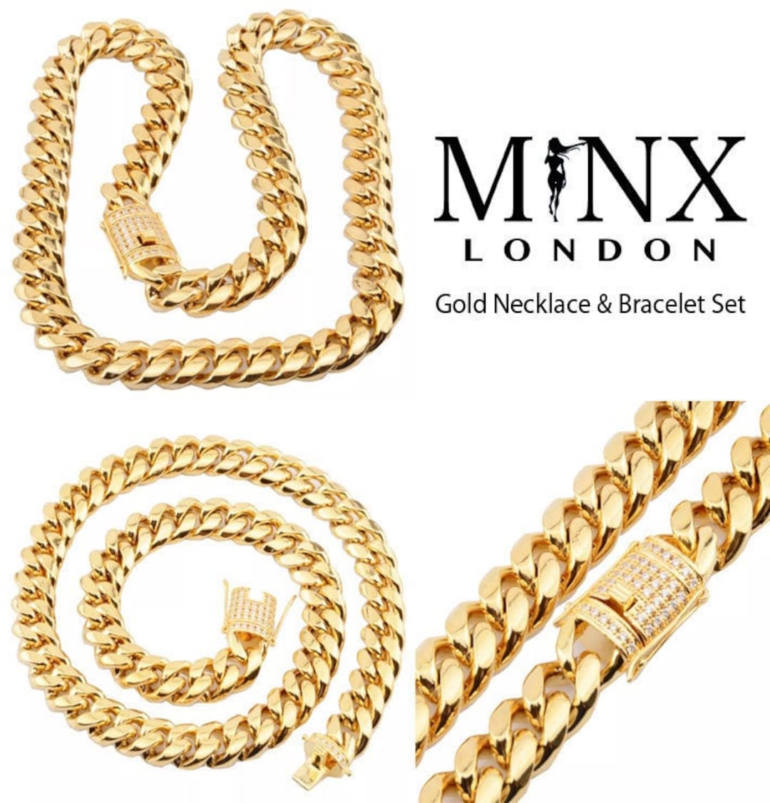 Gold Cuban Link Chain Gold Cuban Link Necklace Gold Cuban - Etsy