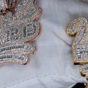 Iced Out Pendant | Hip Hop Diamond Pendant | Hustle Hard Pendant | Rose ...