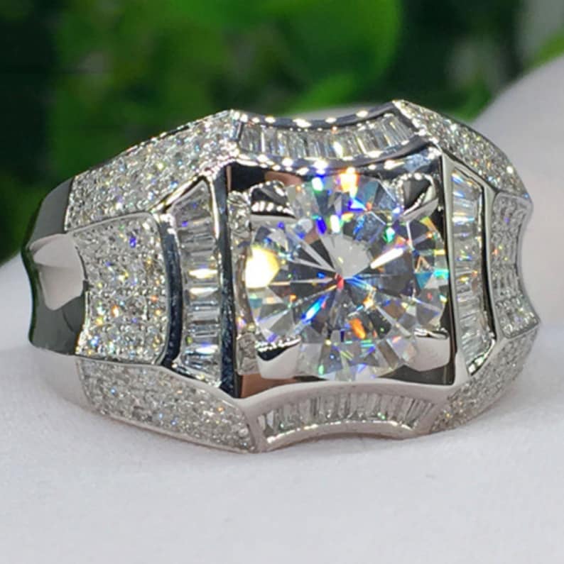 Iced Out Ring Mens Iced Out Rings Womens Iced Out Ring - Etsy