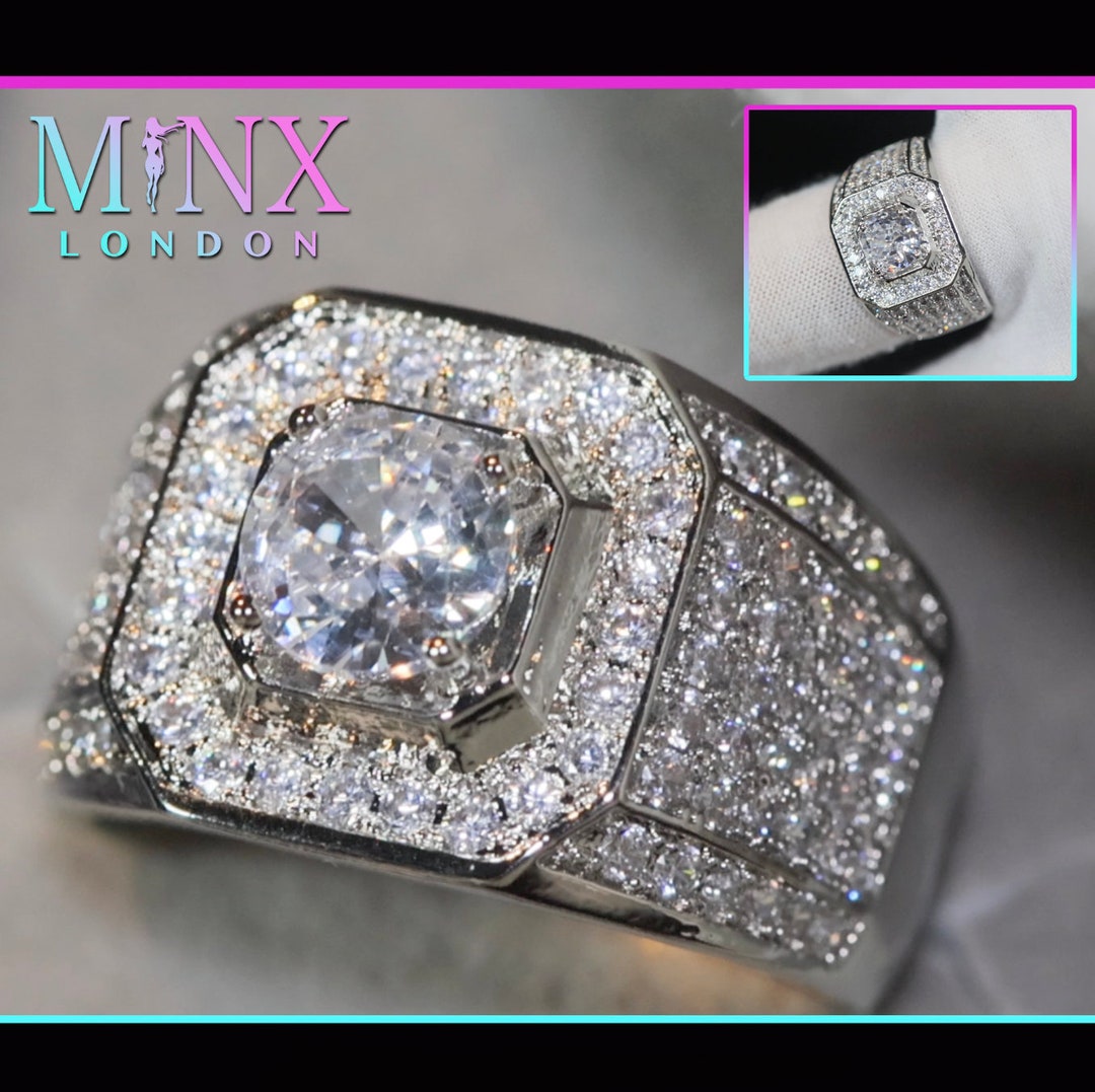 Iced Out Ring / Mens Iced Out Rings / Womens Iced Out Ring / Iced Out ...